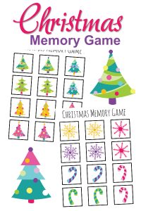 FREE Christmas Themed Matching Memory Game Printables - Real And Quirky