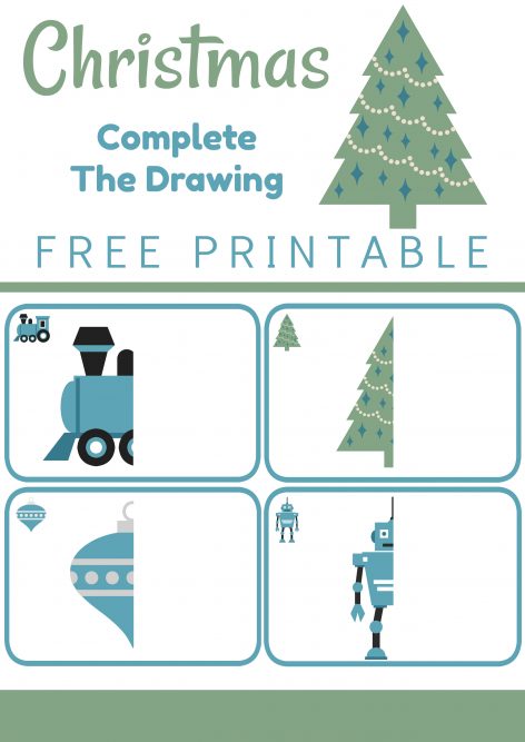 Christmas Complete the Drawing Printable - Real And Quirky